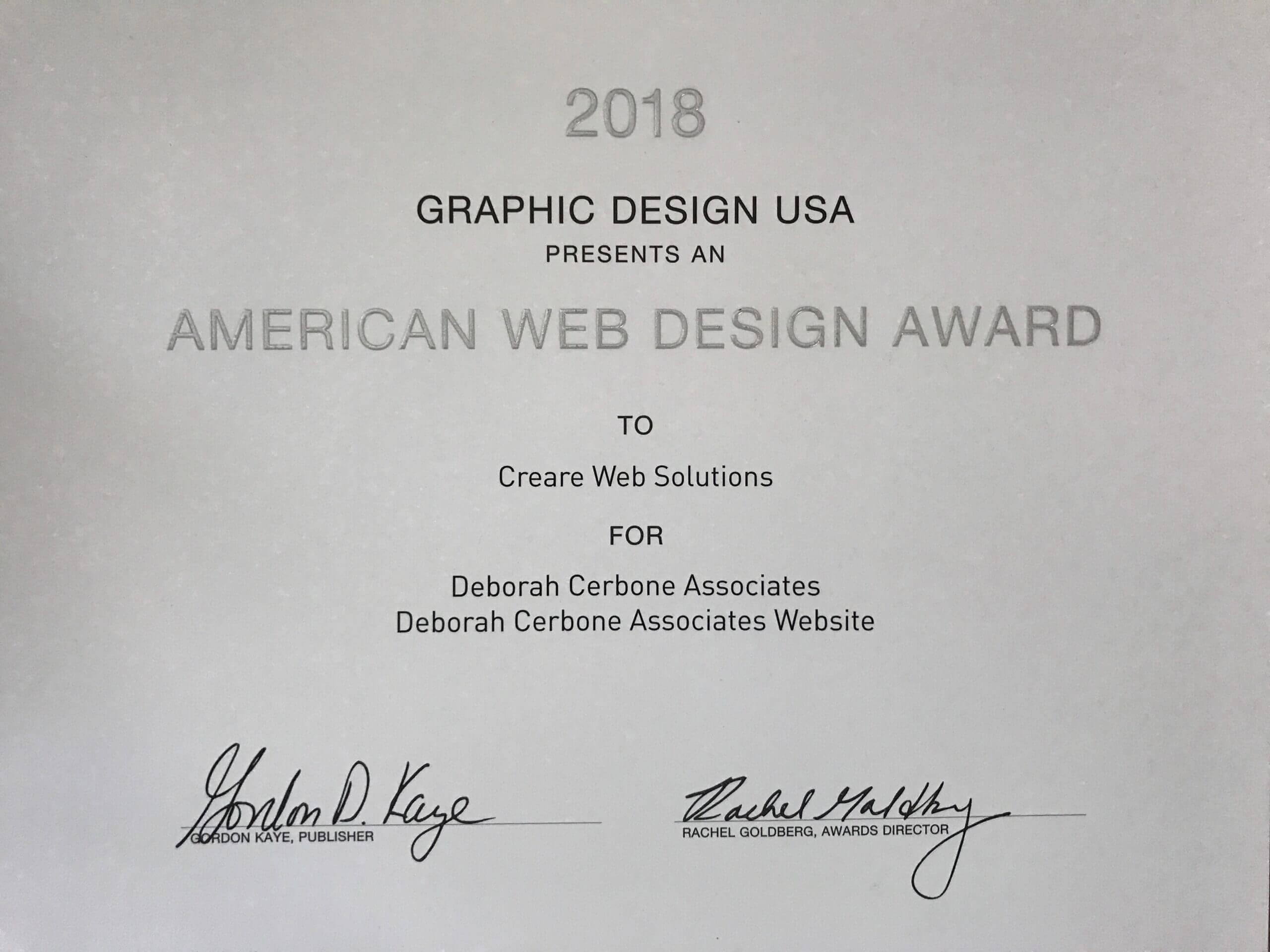 Award Winning Website Design - Creare Web Solutions Award Winning Website Design - Creare Web Solutions